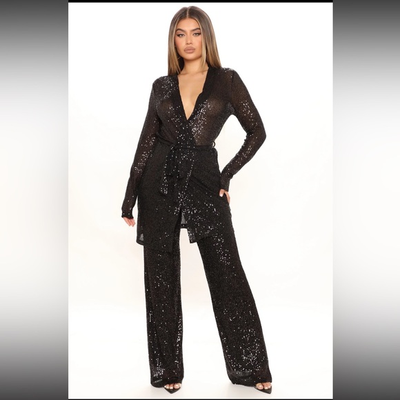 Fashion Nova | Pants & Jumpsuits | Brand New Two Piece Sequin Set ...